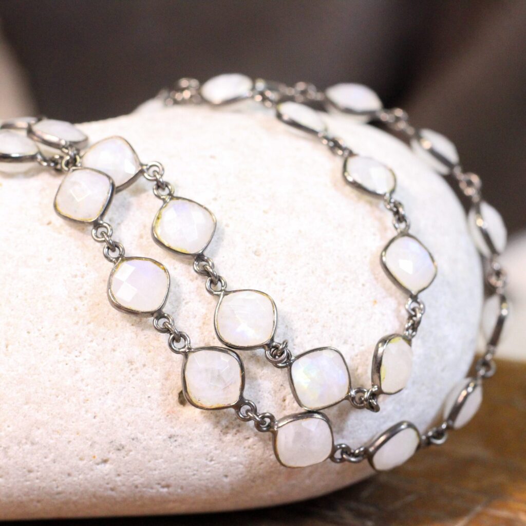 Rainbow Moonstone necklace | Jill Duzan Jewelry
